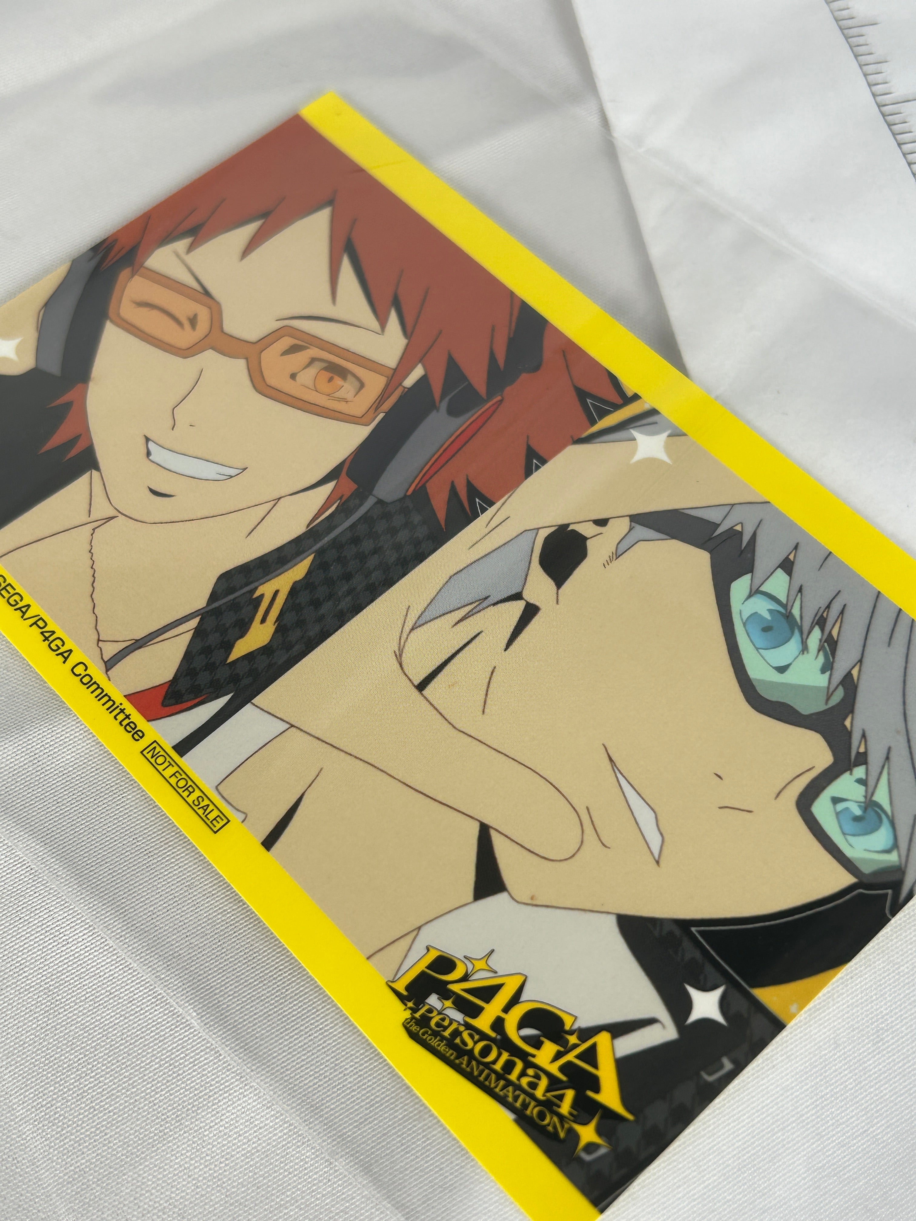 Yu Narukami Yosuke Hanamura Promotional Card Persona 4 The Golden Anim ...